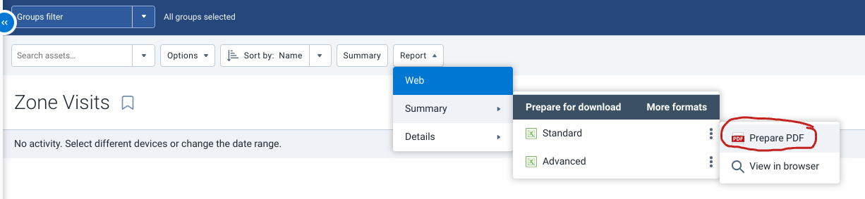 How To Run Zone Visits Report Geotab Knowledge Article