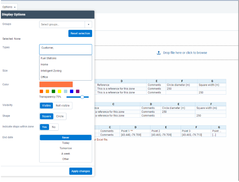 How to import multiple zones | Geotab Knowledge Article